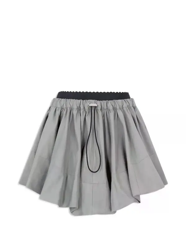 Attico Drawstring-waist Ruffled Mini Skirt