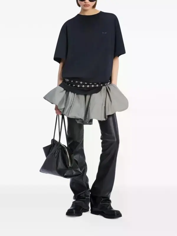 Attico Drawstring-waist Ruffled Mini Skirt