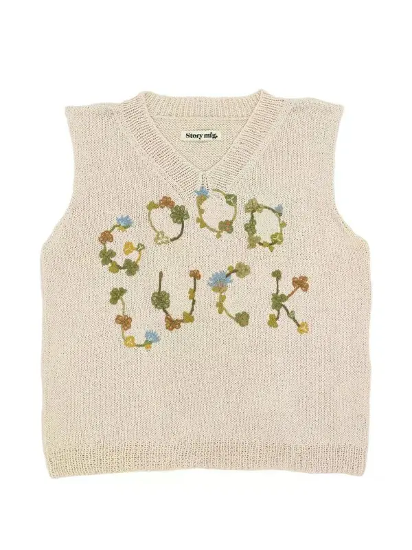 STORY MFG. Party Embroidered Knit Sweater