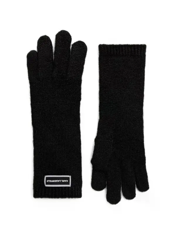 Karl Lagerfeld Logo-patch Knitted Gloves