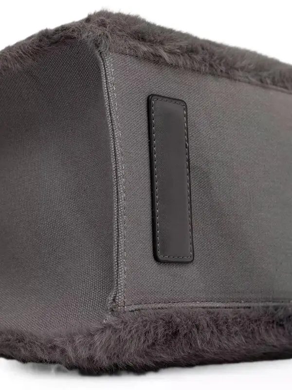 Karl Lagerfeld Logo-embroidered Faux-fur Tote Bag - Grey