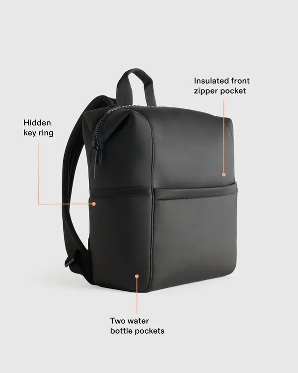 Quince All-day Neoprene Diaper Backpack - Black