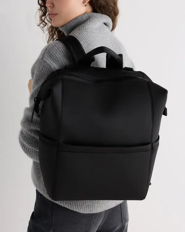 Quince All-day Neoprene Diaper Backpack - Black