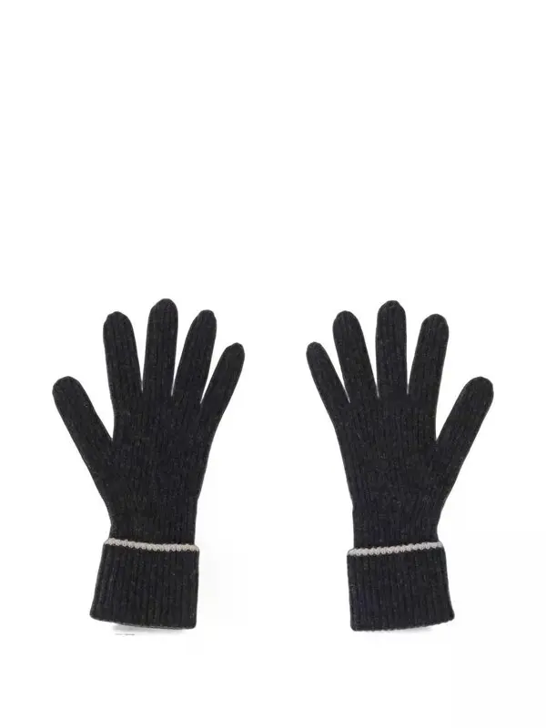 Arch4 Ribbed Cashmere Gloves - Grey