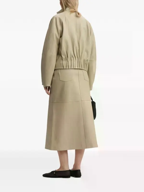 BY MALENE BIRGER Solene Leather Panelled Midi Skirt