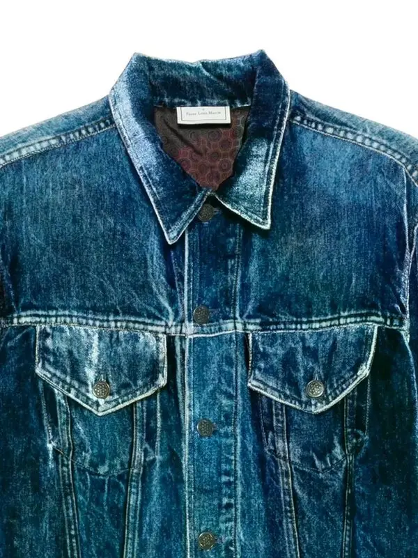 PIERRE-LOUIS MASCIA Kandox Denim-print Velvet Jacket