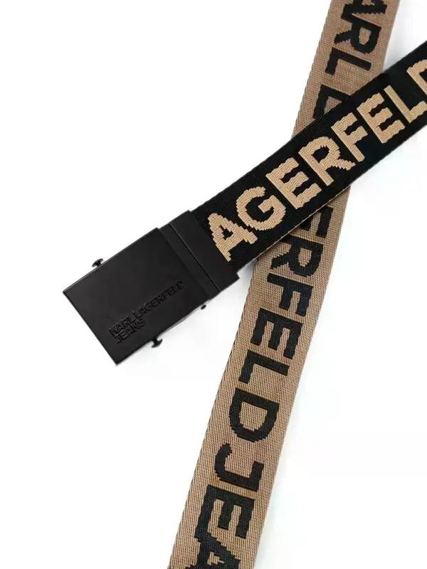 Karl Lagerfeld Logo-jacquard Webbing Belt