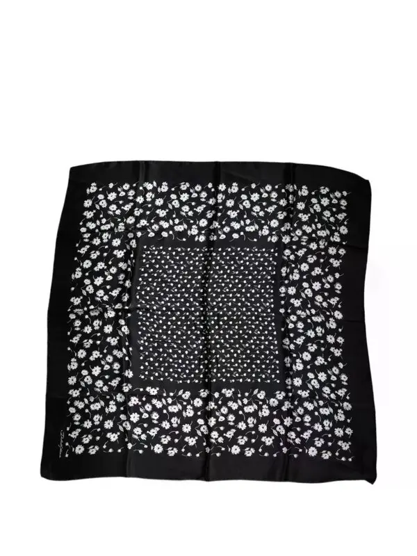 Dolce & Gabbana Floral-print Silk Scarf - Black