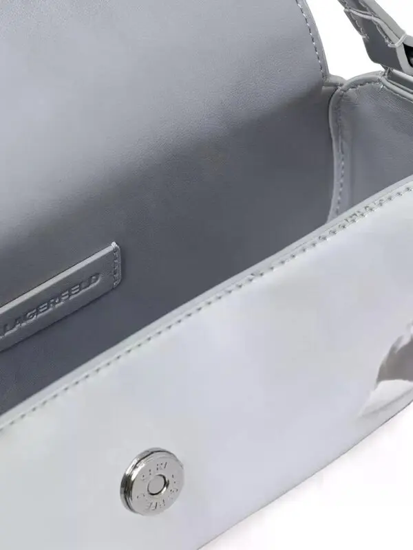 Karl Lagerfeld Metallic-effect Logo-plaque Shoulder Bag