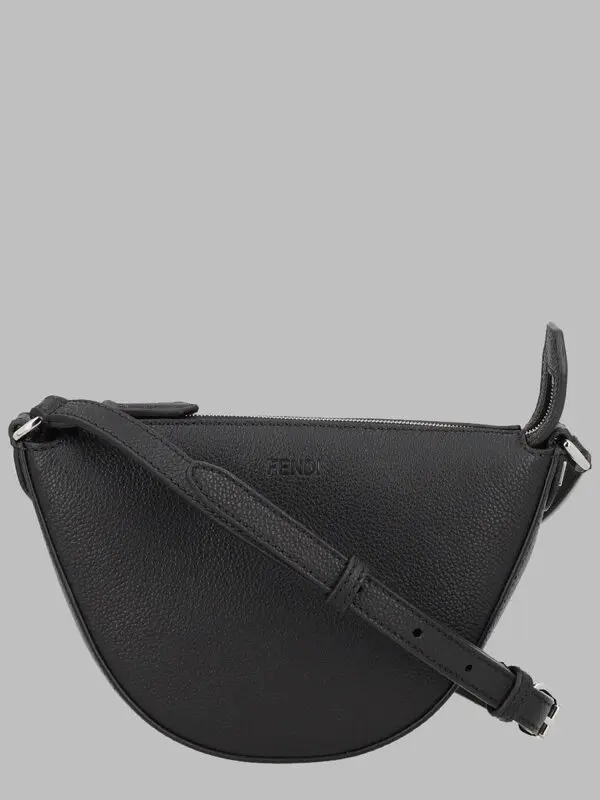 Fendi Melon" Mini Leather Crossbody Bag, 13.5 Cm X 22 Cm X 5 Cm