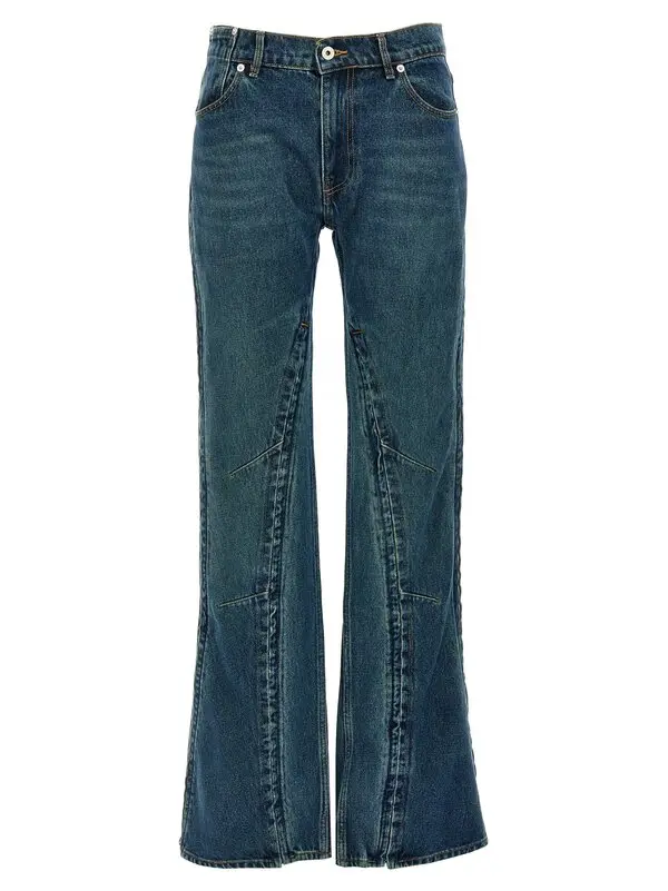Y/project Evergreen Hook And Eye' Jeans - Blue