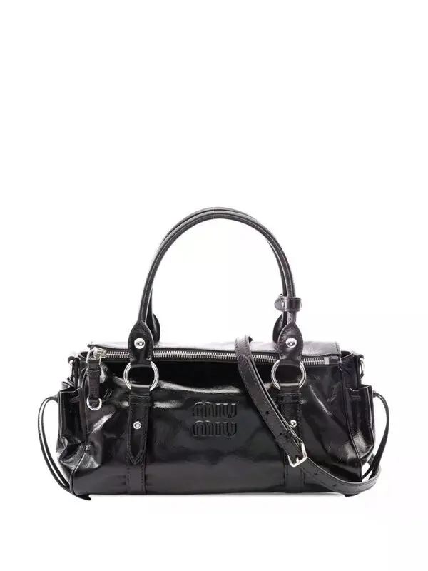 Miu Miu 2020-2026 Vitello Shine Satchel - Black