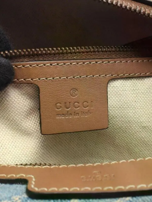 Gucci 2000-2015 Small Gg Denim Joy Boston Bag Satchel