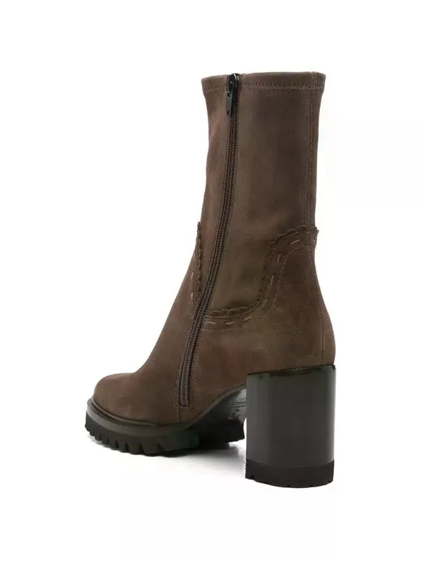 TRUMAN´S Scalloped-trim Leather Ankle Boots