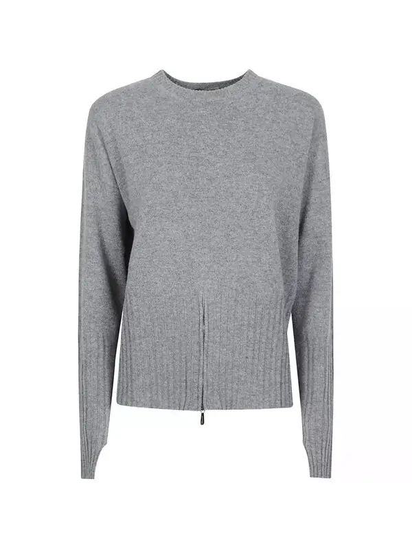 DRUMOHR Zip-detail Ribbed-trim Sweater