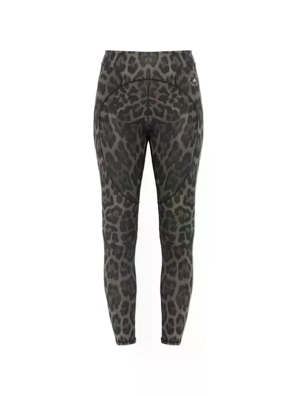 Adidas By Stella McCartney X Stella Mccartney Leopard-print Logo-print Leggings