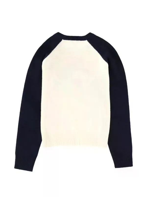 Sporty & Rich Logo-print Raglan-sleeve Sweater