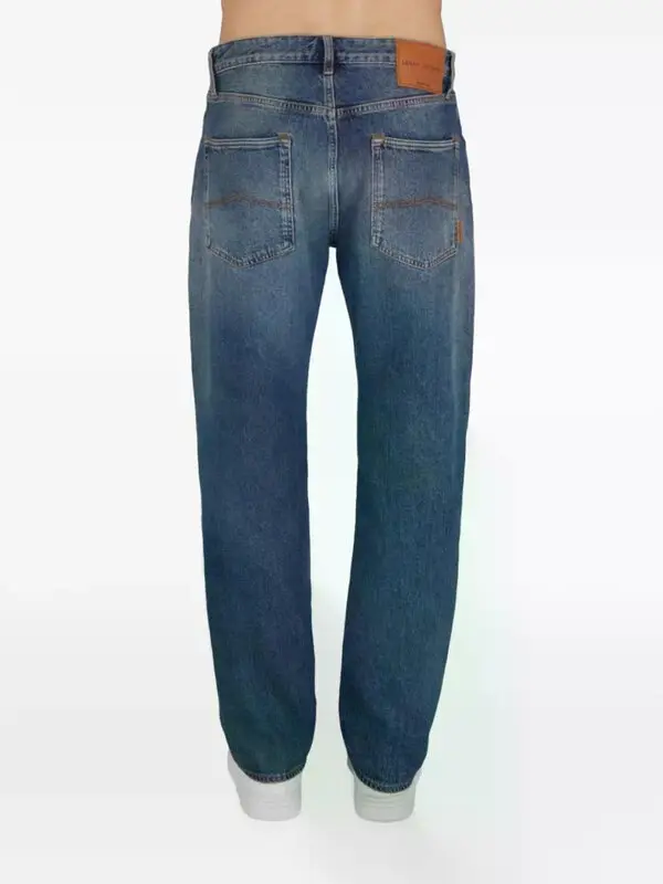Armani Exchange Stonewashed Distressed Jeans