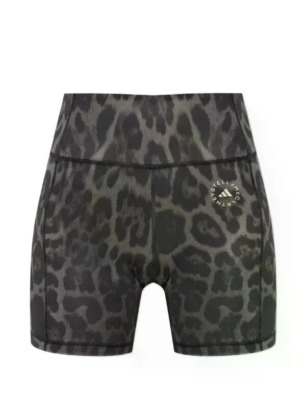 Adidas By Stella McCartney X Stella Mccartney Leopard-print Cut-out Mini Dress