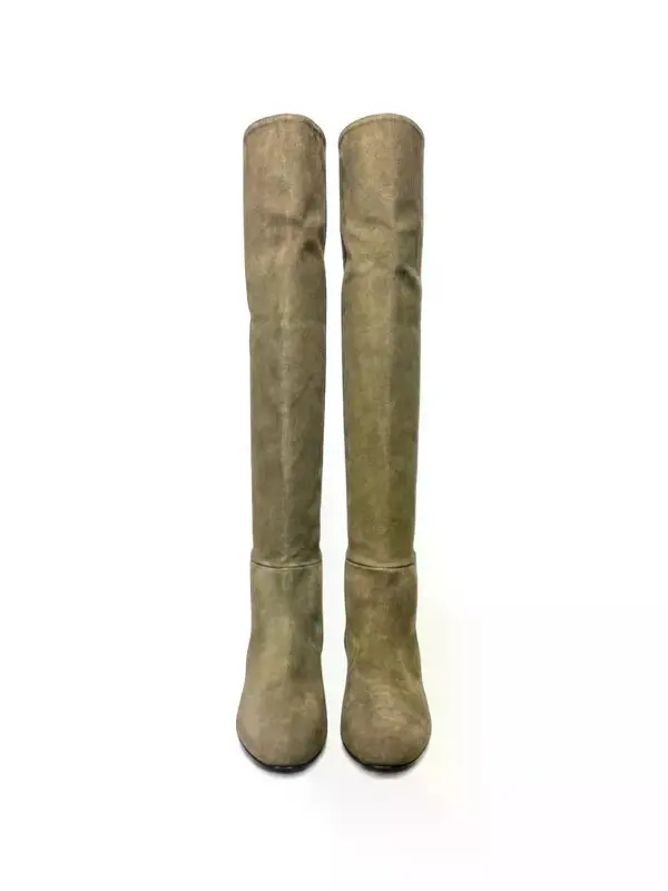 POCHE PARIS Suede Over-the-knee Boots - Neutrals