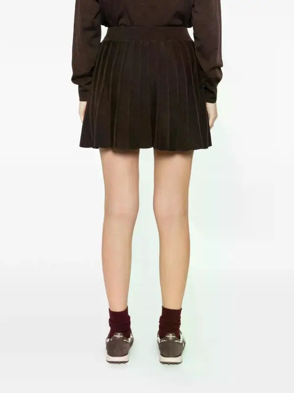 MC2 SAINT BARTH Pleated Knitted Skirt
