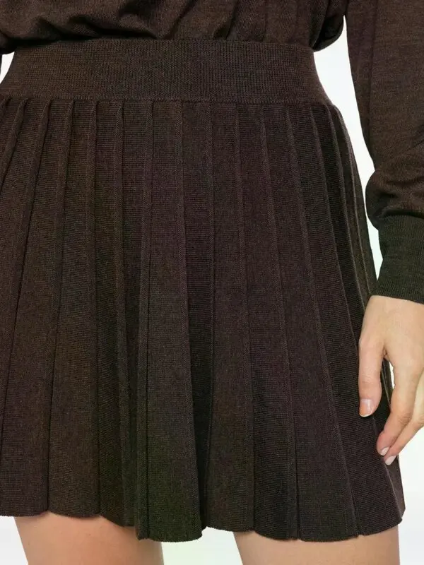 MC2 SAINT BARTH Pleated Knitted Skirt
