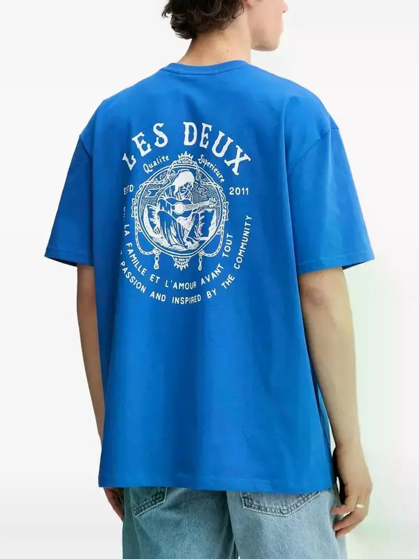 LES DEUX Logo-print Crew-neck T-shirt