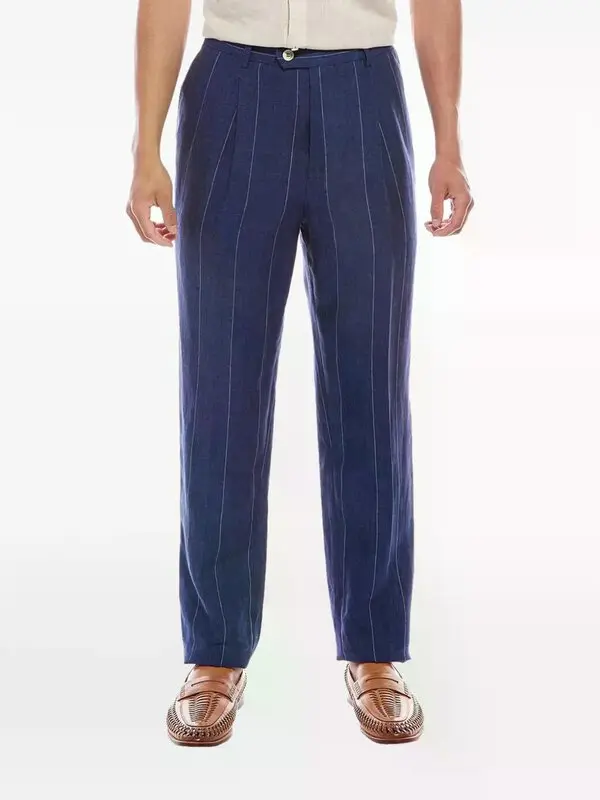 Brunello Cucinelli Pinstripe Pleated Trousers