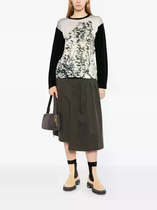 AGNES B. Graphic-print Panelled Sweater