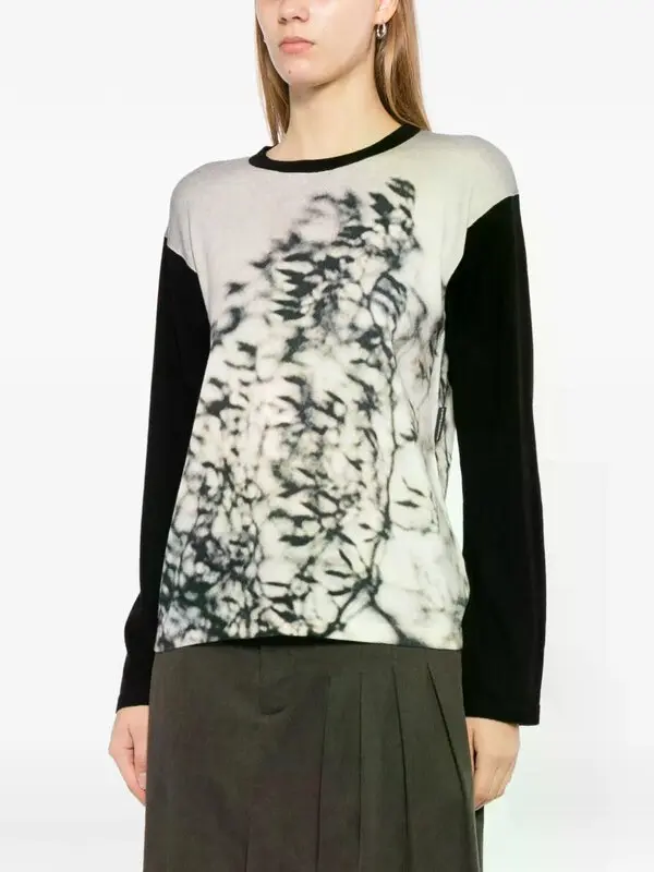 AGNES B. Graphic-print Panelled Sweater
