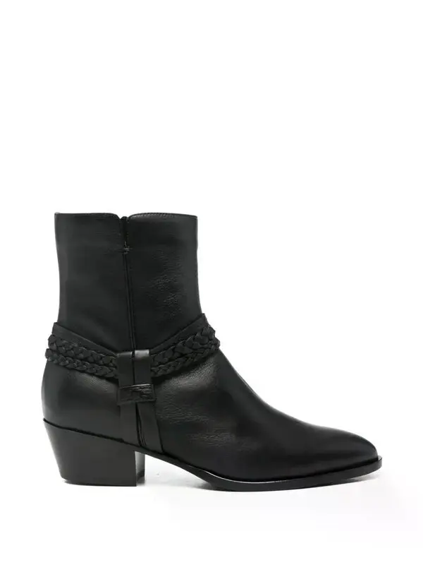TRUMAN´S Braided-strap Leather Ankle Boots