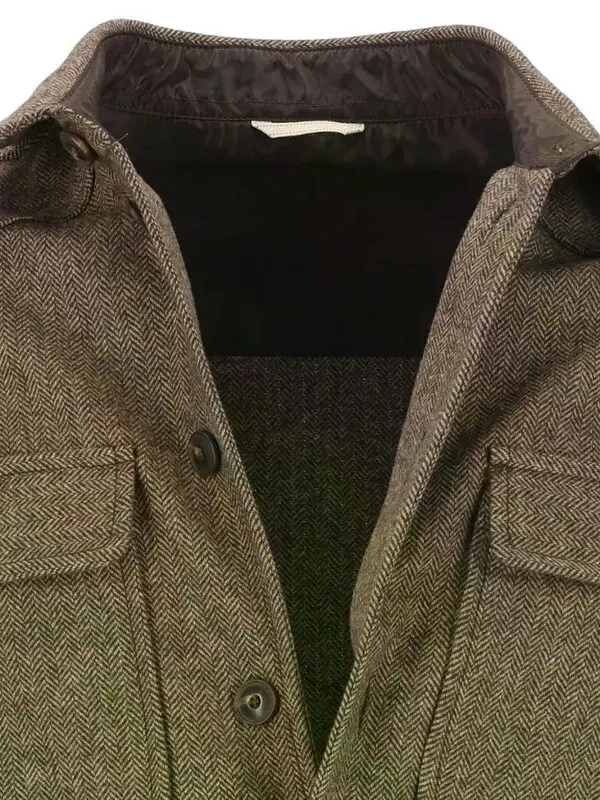 Al Duca D'aosta Herringbone-weave Western-yoke Jacket