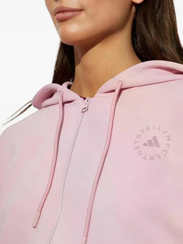 Adidas By Stella McCartney X Stella Mccartney Logo-print Zip-up Hoodie