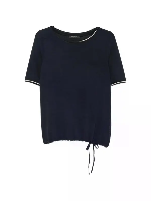 BETTY BARCLAY Drawstring-hem T-shirt - Blue