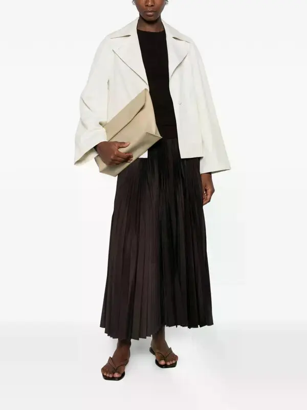 MEIMEIJ Pleated Midi Skirt - Brown