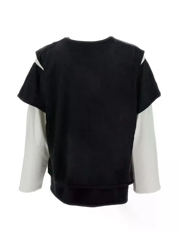 FOUND Layered-design Long-sleeve T-shirt - Black