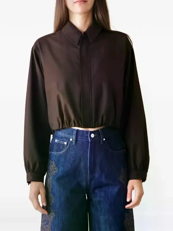 HEVRON Bree Elasticated-hem Cropped Jacket