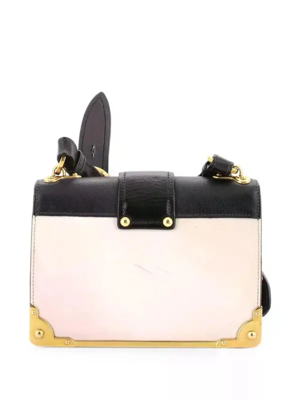 Prada Cahier Leather And Saffiano Leather Small Crossbody Bag