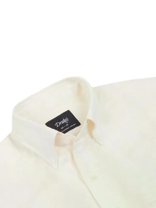 DRAKE'S Ticking-stripe Cotton Shirt