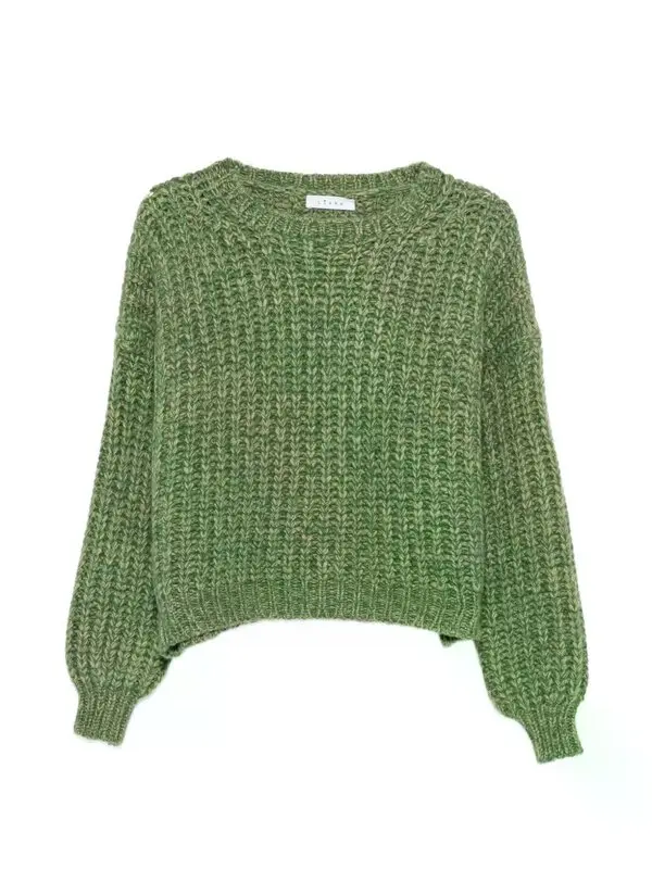 LISKA Chunky-knit Long-sleeve Sweater