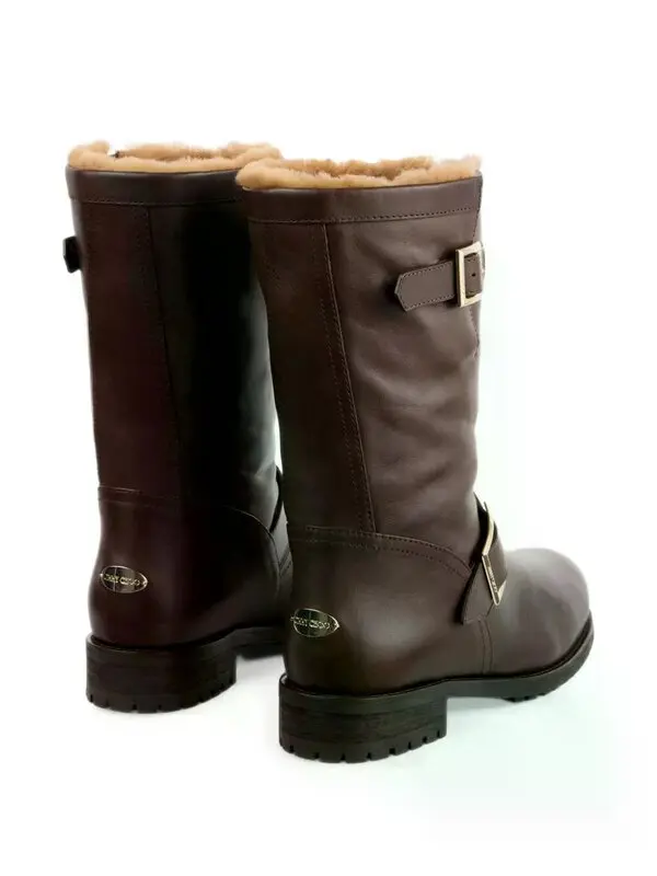 JIMMY CHOO Biker Mid Buckle-fastening Boots