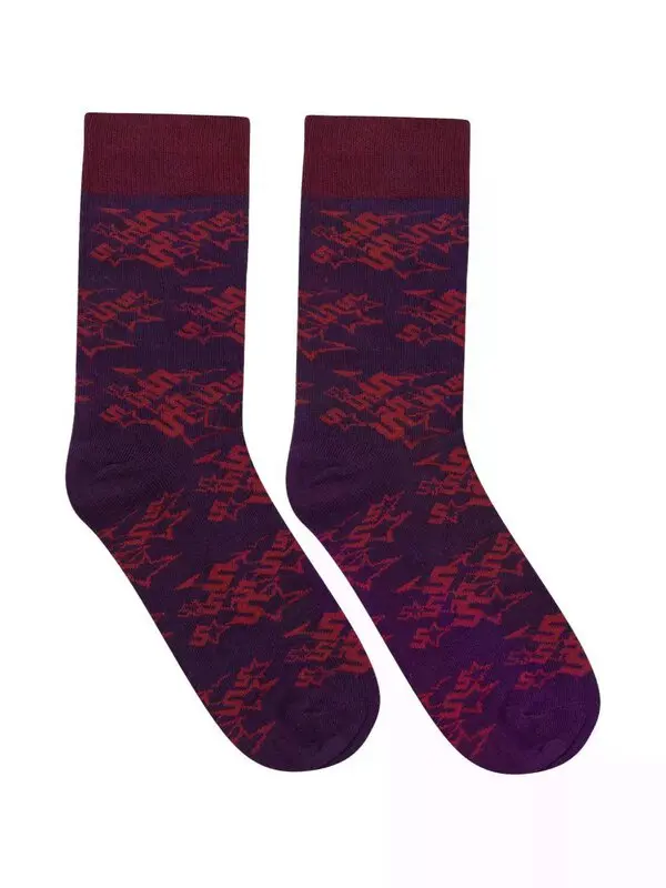 SP5DER Candy Logo-print Socks - Red