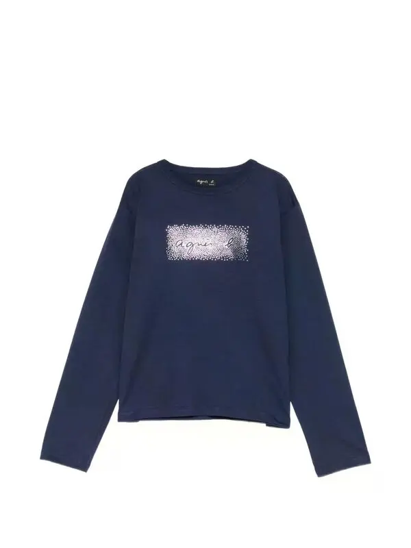 AGNES B. Logo-print Long-sleeve T-shirt