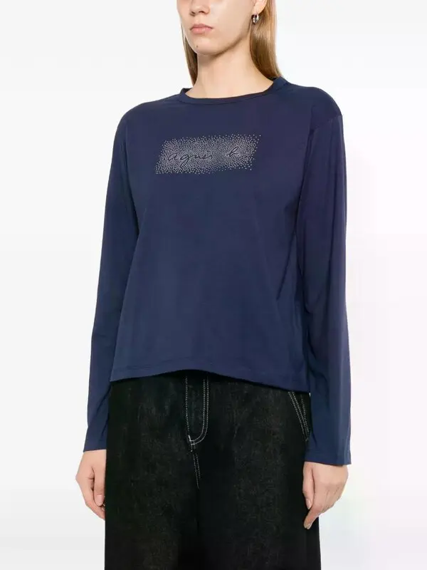 AGNES B. Logo-print Long-sleeve T-shirt