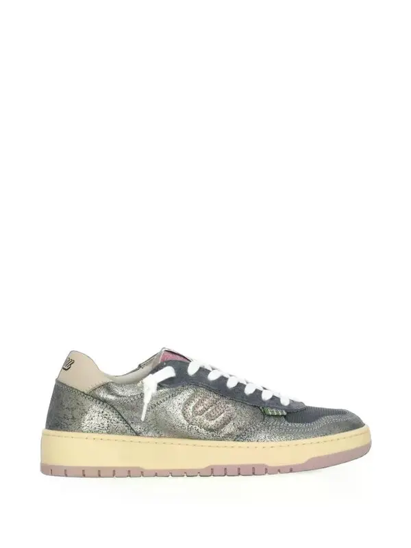 EVENU Laminated-effect Panelled Sneakers