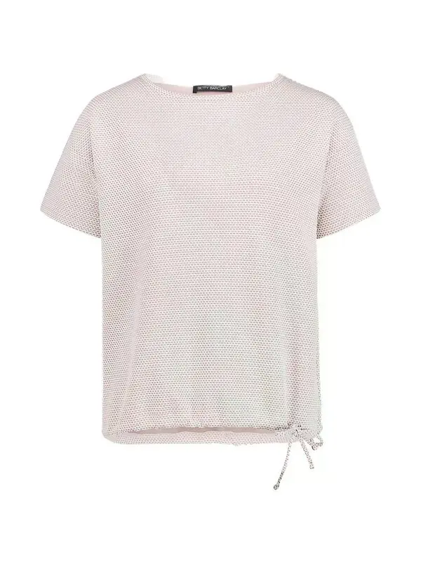 BETTY BARCLAY Textured Drawstring-hem T-shirt