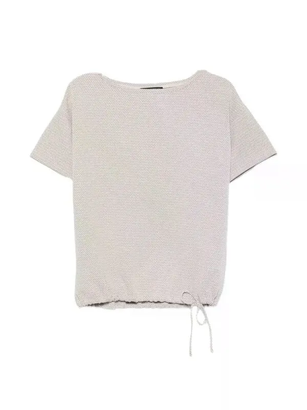 BETTY BARCLAY Drawstring-hem T-shirt - Neutrals