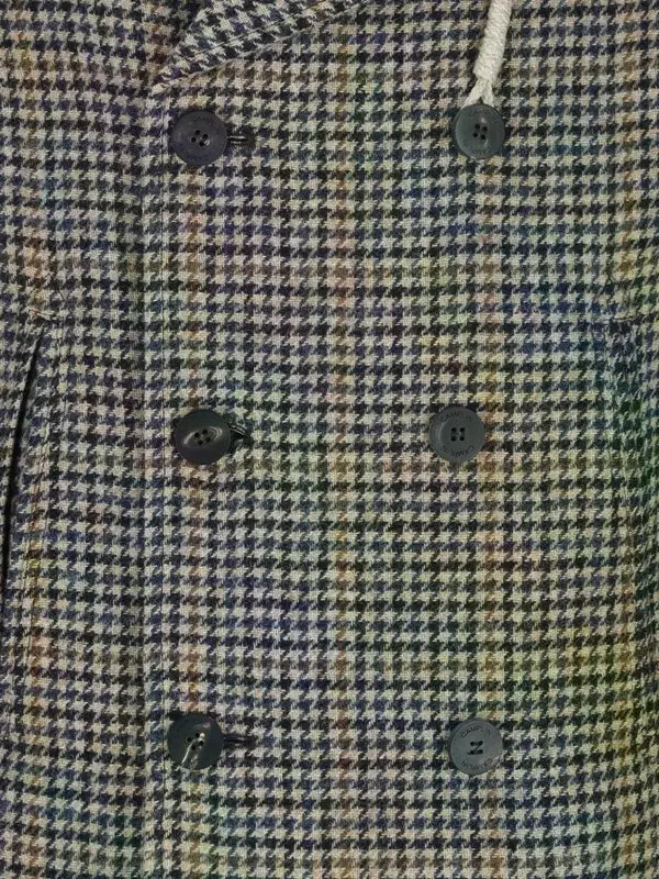 CAMPLIN Houndstooth Double-breasted Coat