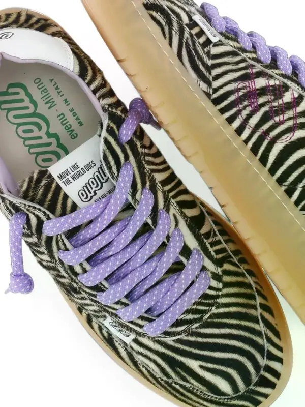 EVENU Zebra-print Low-top Sneakers