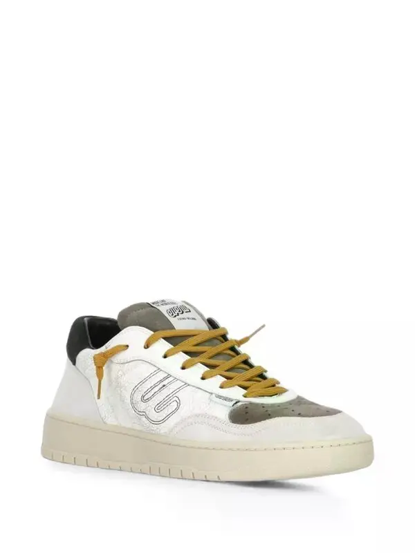 EVENU Crackle-effect Panelled Sneakers